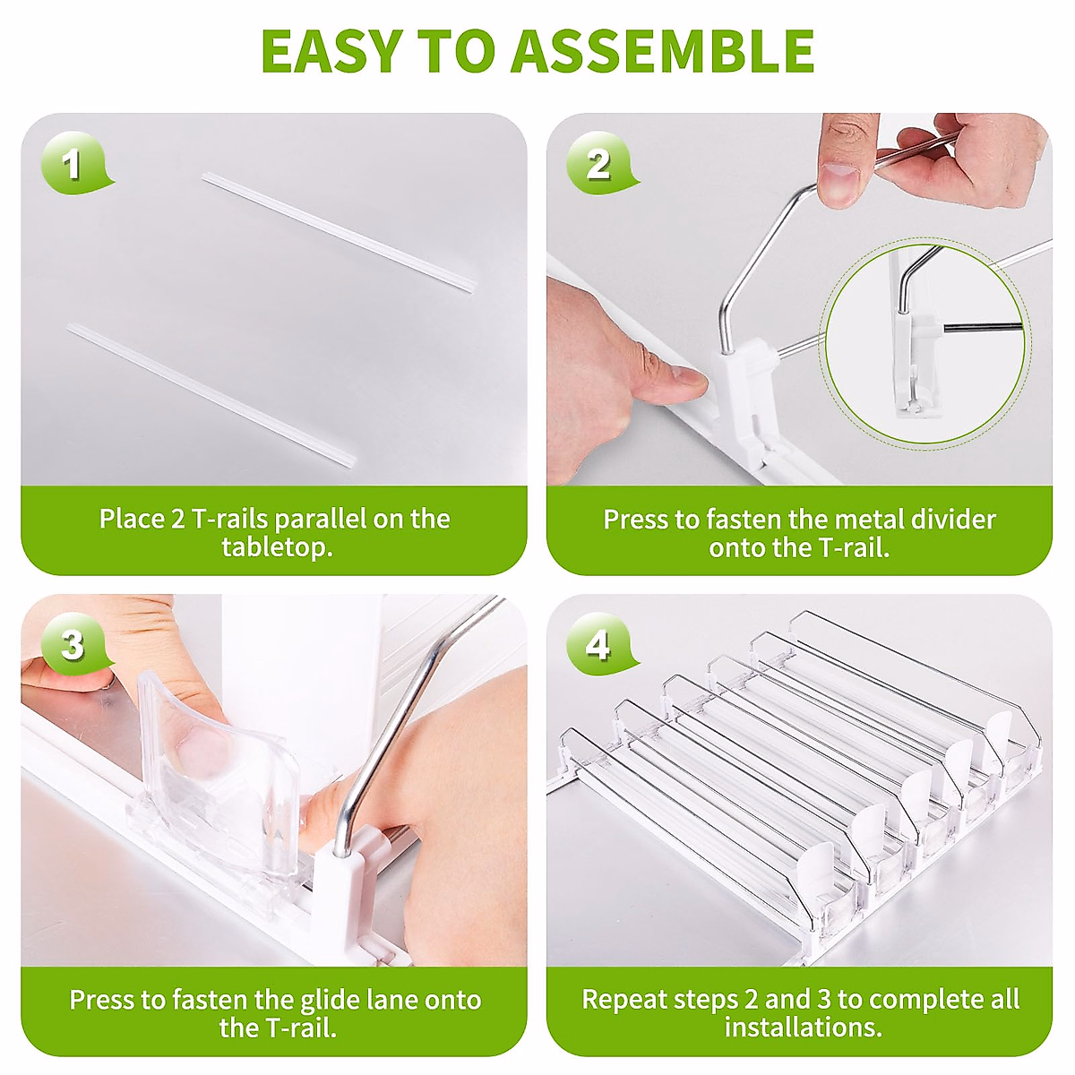 Drink Organizer for Fridge, Soda Can Dispenser for Refrigerator, Automatic Drink Dispenser for Fridge Holds up to 25 Cans, 5 Row