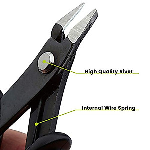 trueCABLE Precision Sharp Flush Cutter, 5” Side Cutting Pliers, Hardened Carbon Steel Tool, Durable Construction, Cut Wire Up To 16 AWG