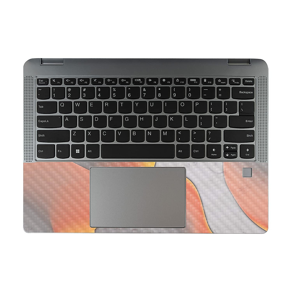 MightySkins Carbon Fiber Skin Compatible with Lenovo IdeaPad Flex 5 14" (2022) Full Wrap Kit - Marble Magma | Protective, Durable Textured Carbon Fiber Finish | Easy to Apply | Made in The USA