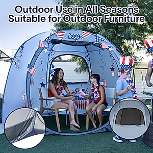 Leedor 10' x 10' Decor Tent Event Tent Pop Up Outdoor Tent Canopy Parties，Four Season Tent Hexagon Patio Tent，UPF 50+ Backyard Family Tent，Lightweight，Easy Setup(Gray，Not Waterproof) (9220G6)