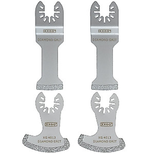 XXGO 4 Pcs Diamond Oscillating Multi Tool Swing Gritting Grouting Saw Blades XG4203L