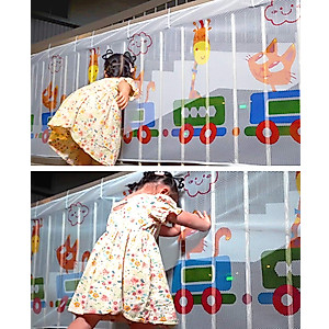 Child Safety Rail Net for Balcony, Patios, Railing and Stairs. Security Guards for Kids/Pet/Toy Both Indoors and Outdoors. 10ft x2.5ft, Sturdy Mesh Fabric Material. (Multicolored)