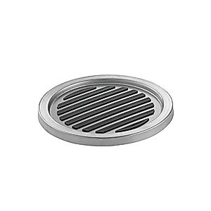 iDesign Forma Brushed Stainless Steel Drink Coasters for Home Counters, Kitchen, Dining Room, Living Room, Patio, Coffee Table, Set of 4, Black,20550
