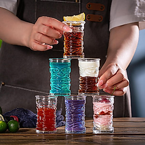 wookgreat 16 Pack Shot Glasses Set, 2oz Mini Tiki Glasses Set, Clear Shot Glasses Bulk, Small Whiskey Shot Glass, Mini Drinking Cups for Vodka, Tequila, Spirits, Liquors, Whiskey, Cocktail, Espresso