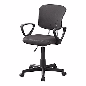 Monarch Specialties Mesh Juvenile/Multi Position Office Chair, Grey