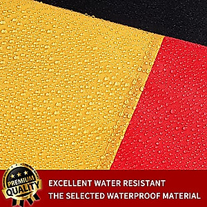 XIFAN Premium Nylon Germany German Flag 3x5 Outdoor, Double Sided Heavy Duty 210D Nylon German National Country Flags, Strongest Longest Lasting with Sewn Stripes/4 Stitch Hemming/Brass Grommets