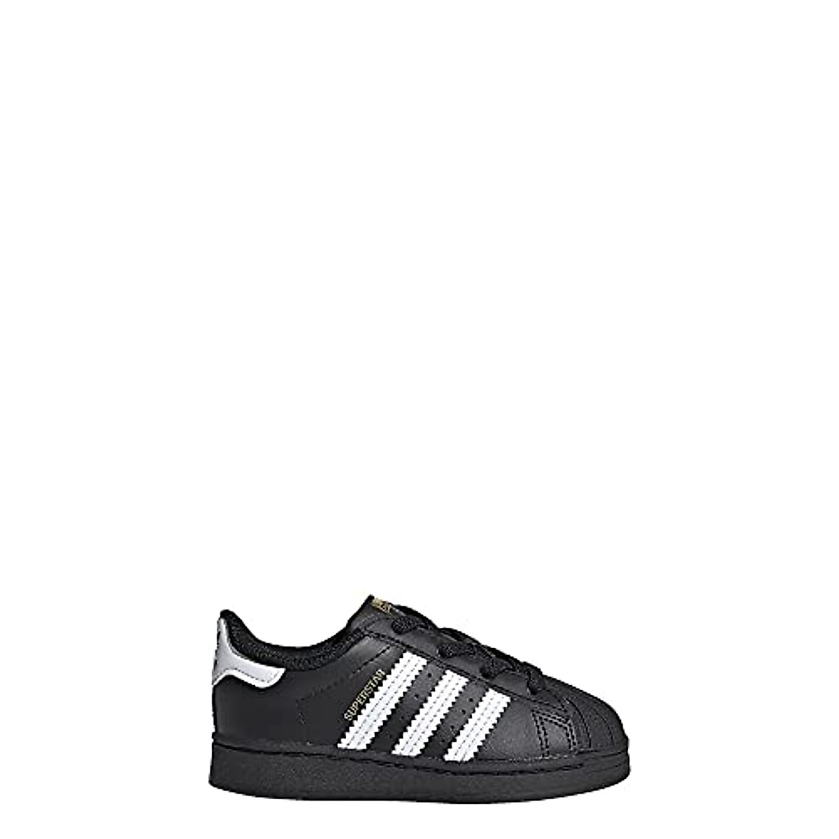 adidas Originals Kids Superstar Sneaker, Black/White, 10 US Unisex Toddler