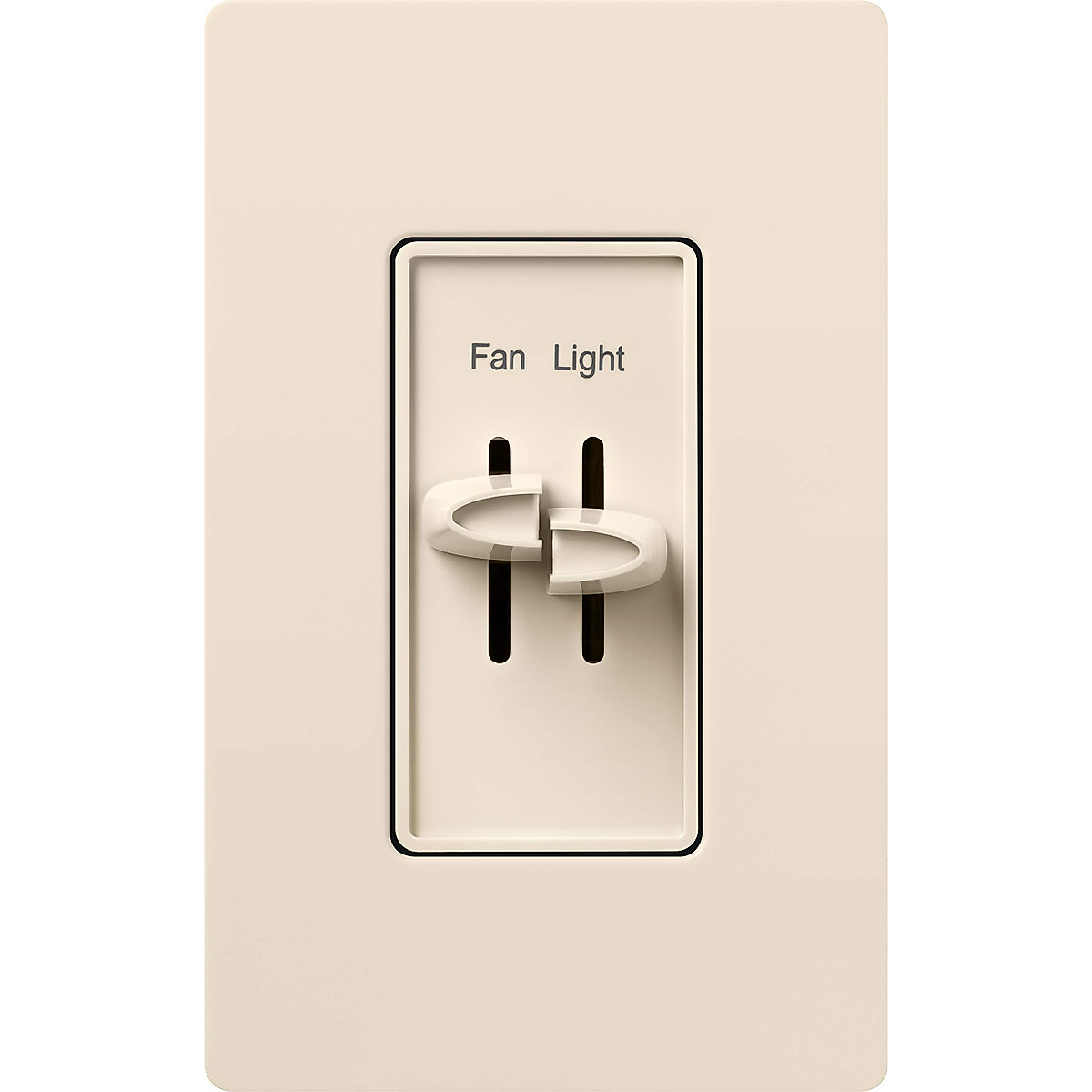 Lutron Skylark 3-Speed Combination Fan and Light Control, 1.5 Amp, Single-Pole, S2-LFSQ-LA, Light Almond