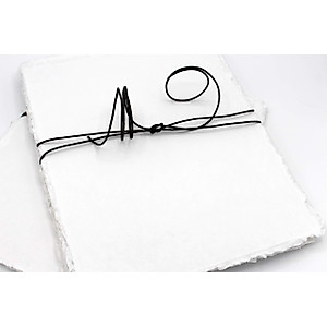 Shizen Design Watercolor Paper, 8.5 x 11 inch 200GSM Cotton Rag Paper Deckled Edge, Torn Paper, Handmade Paper Sheets for Drawing, Watercolor, Sketching