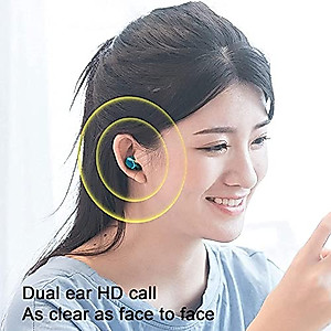 CUIKOSAER Wireless Bluetooth 5.2 Earbuds Headphones - in-Ear Stereo Touch-Control oise Cancellation Bluetooth Headphones with Charging Case - for Office Outdoor Sport Working Driving