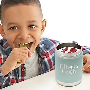 Tempercraft 15oz Vacuum Insulated Food Container, Stainless Steel, Double-Walled, Hot/Cold Storage Lunch Thermos Jar for School, Camping, Sports (White-Blank)