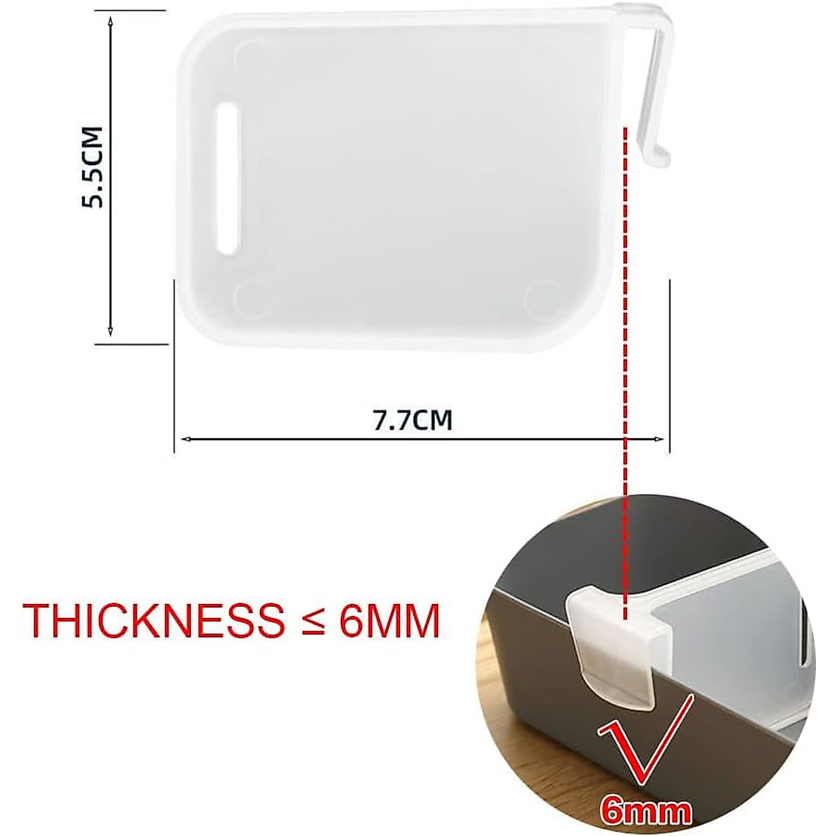 ADVOK Refrigerator Dividers Organizer, 12Pcs Plastic Hanging Ornament, Adjustable Snap-on Storage Box, Fridge Door Space Separators, Kitchen Pantry Gadget