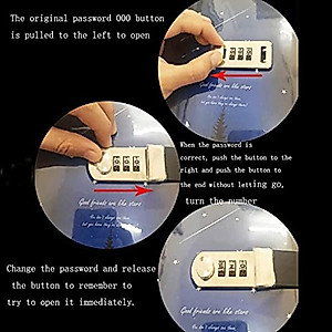 HMEI Password Lock Journal Diary Digital Locking Notepad Book Combination A5 Notepad Writing Book 130 Sheets 260 Pages For Women fashion notebook (Color : Blue)