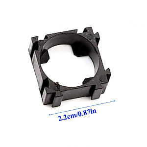 QJFCare 100Pcs 18650 Lithium Battery Holder, Plastic Li-ion Battery Pack Bracket Safety Spacer Radiating Shell Storage Bracket, Cylindrical Cell Battery Stand Cell Spacer for DIY Fixed Battery