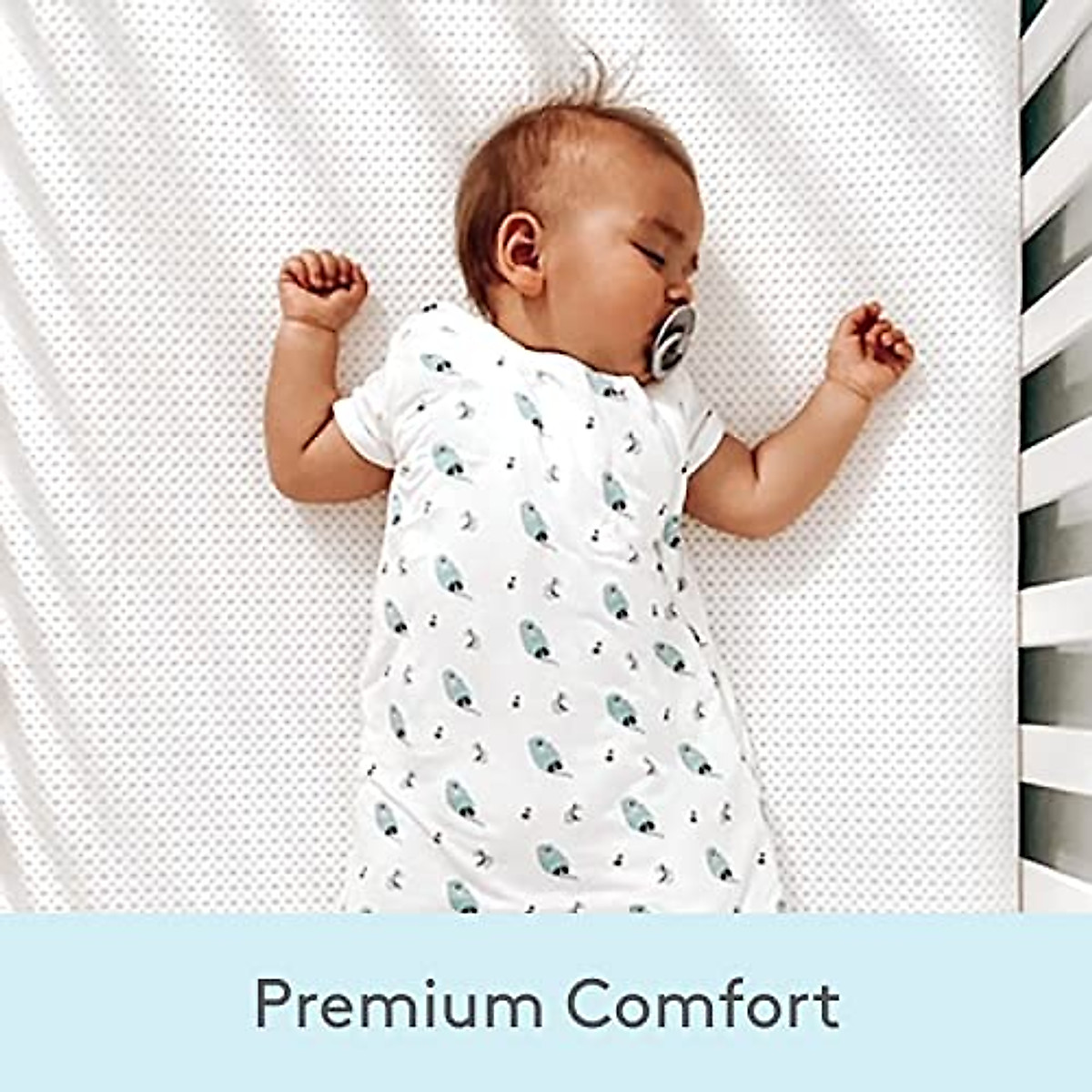Newton Baby Essential Crib Mattress and Toddler Bed - 100% Breathable Proven to Reduce Suffocation Risk, 100% Washable, 2-Stage, Non-Toxic, Better Than Organic - Removable Cover Included, White