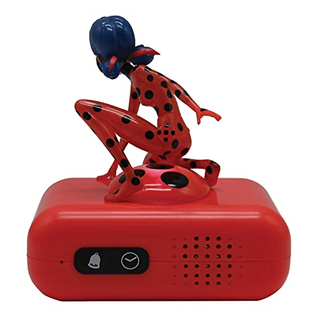 Lexibook - Miraculous Digital Alarm Clock with Night Light Snooze, Clock, Luminous Ladybug, Red colour - RL800MI