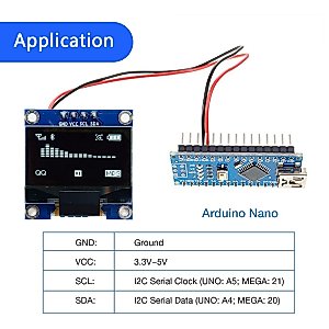 2PCS 0.96" 7 PIN OLED Display 128 x 64 SSD1306 I2C Screen Driver 128x32 3.3V ~ 4.2V for Ledger Nano S (White Light Font)
