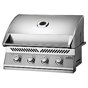 Napoleon Built-In 500 Series 32-Inch Built-In Gas Barbecue Grill Head - BI32NSS - Marine Grade Stainless Steel, Natural Gas, 4 Main Burners, 7.5 mm Stainless Steel Grids