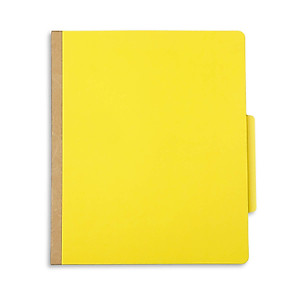 10 Yellow Classification Folders, 2 Divider, 2 Inch Tyvek Expansions, Durable 2 Prongs Designed to Organize Standard Medical Files, Law Client Files, Office Reports, Letter Size, Yellow, 10 Pack
