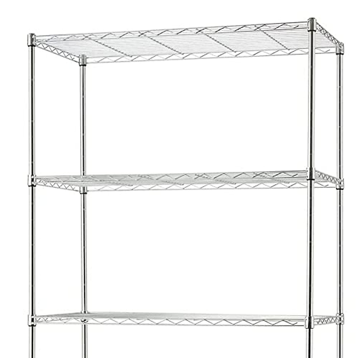 TRINITY Basics EcoStorage TBFZ-0933 5 Tier 36 x 18 x 76 Inch Adjustable Wire Shelving with Wheels for Home, Kitchen, Garage, or Business Use, Chrome