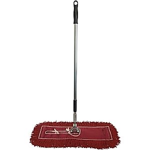 Ultimate Dust Mop Kit: Industrial-Grade Performance, Heavy-Duty Frame, Telescopic Handle - Red 18 Inch