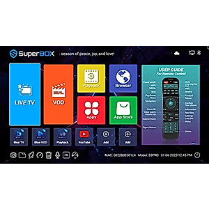 2023 The Best Version of English Android 9.0 OS S3Pro S3 pro TV Box Powerful Quad-core Processor Connection Support HD 6K User-Friendly Interface Come with Mini-Keyboard