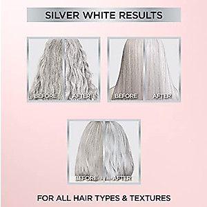 L’Oréal Paris Le Color Gloss One Step Toning Gloss, In-Shower Hair Toner with Deep Conditioning Treatment Formula for Gray Hair, Silver White, 1 Kit, 32.626 cubic_inches