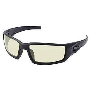 Honeywell Safety Products by Hypershock Safety Glasses, Black Frame with Amber Lens & Uvextreme Plus Anti-Fog Coating (S2942XP) 5.6 x 1.7 inch