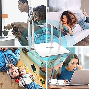 WAVLINK AC1200 WiFi Wireless Router,Dual-Band 5Ghz+2.4Ghz Smart Router,High Speed Router for Game & HD Video with 4x5dBi High Gain Antenna,Amplifiers PA+LNA,Guest Wi-Fi,Router/Access Point/WISP Mode