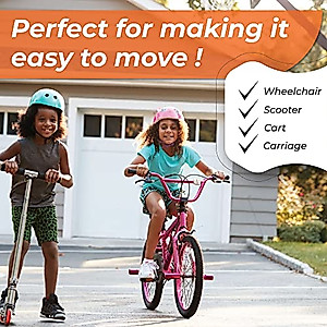 Rubber Threshold Ramp for Doorways, 2" Rise - Supports 10k lbs, Grooved Surface, Indoor/Outdoor, Smooth Beveled Edges, Non-Slip. Includes Side Bag for Wheelchair, Scooter, Cart