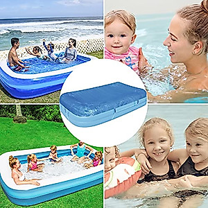 Rectangular Pool Cover,Fits 8.6ftX5.7ft Inflatable Rectangle Swimming Pool Cover, Inflatable Pool Cover, Dustproof Rainproof Waterproof Square for Garden Outdoor Paddling Family Pools Protector