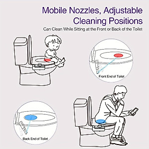 Generic Bidet Attachment for Toilet - Ultra-Slim Self Cleaning Fresh Cold Water Sprayer Bidets for Existing Toilets Seat with Dual Nozzle for Feminine and Posterior Wash, 24062212