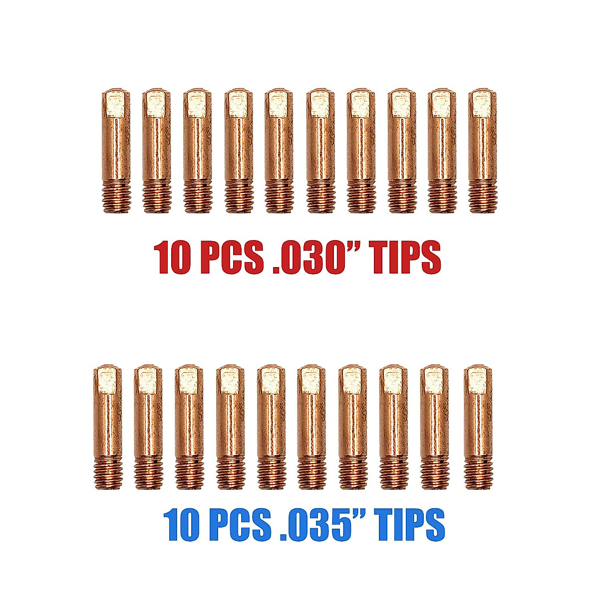 Allyearauto 24 PCS Flux Core Gasless Nozzle Tips Kit, Compatible with Lincoln Magnum 100L & Weld-Pak 100HD 125HD 140HD MIG Welder, MIG Eastwood 135/175, Titanium 140, Lotos 140, Tweco Mini and more.