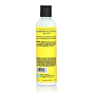 Curls Blueberry Bliss Blueberry & Coconut Hair Milk - 8 fl oz, Leave In Conditioner and Styler, Moisturizing & Nourishing, for Curly, Natural, and Coily Hair
