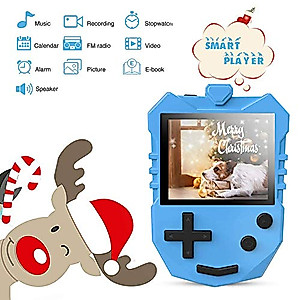 MP3 Player for Kids, AGPTEK K1 Portable 8GB Children Music Player with Built-in Speaker, FM Radio, Voice Recorder, Expandable Up to 128GB, Blue, Upgraded Version