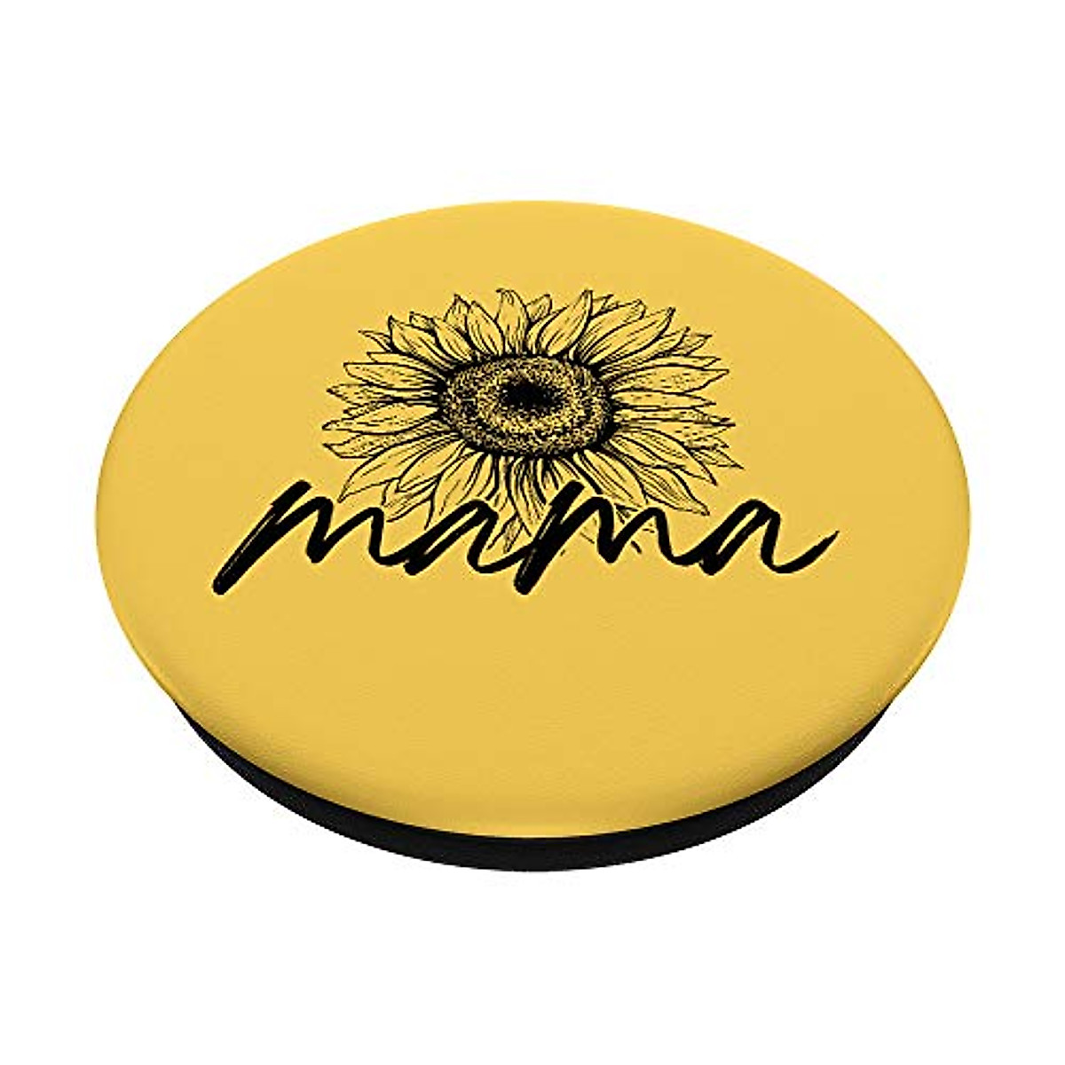 Mama Sunflower Saying Cute Trendy Mom PopSockets Grip and Stand for Phones and Tablets
