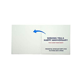 Talking Trump Anniversary Card - Presidential Anthem Plus Real Voice Anniversary Message From Trump - A Special Greeting from The President of The United States - Includes Envelope