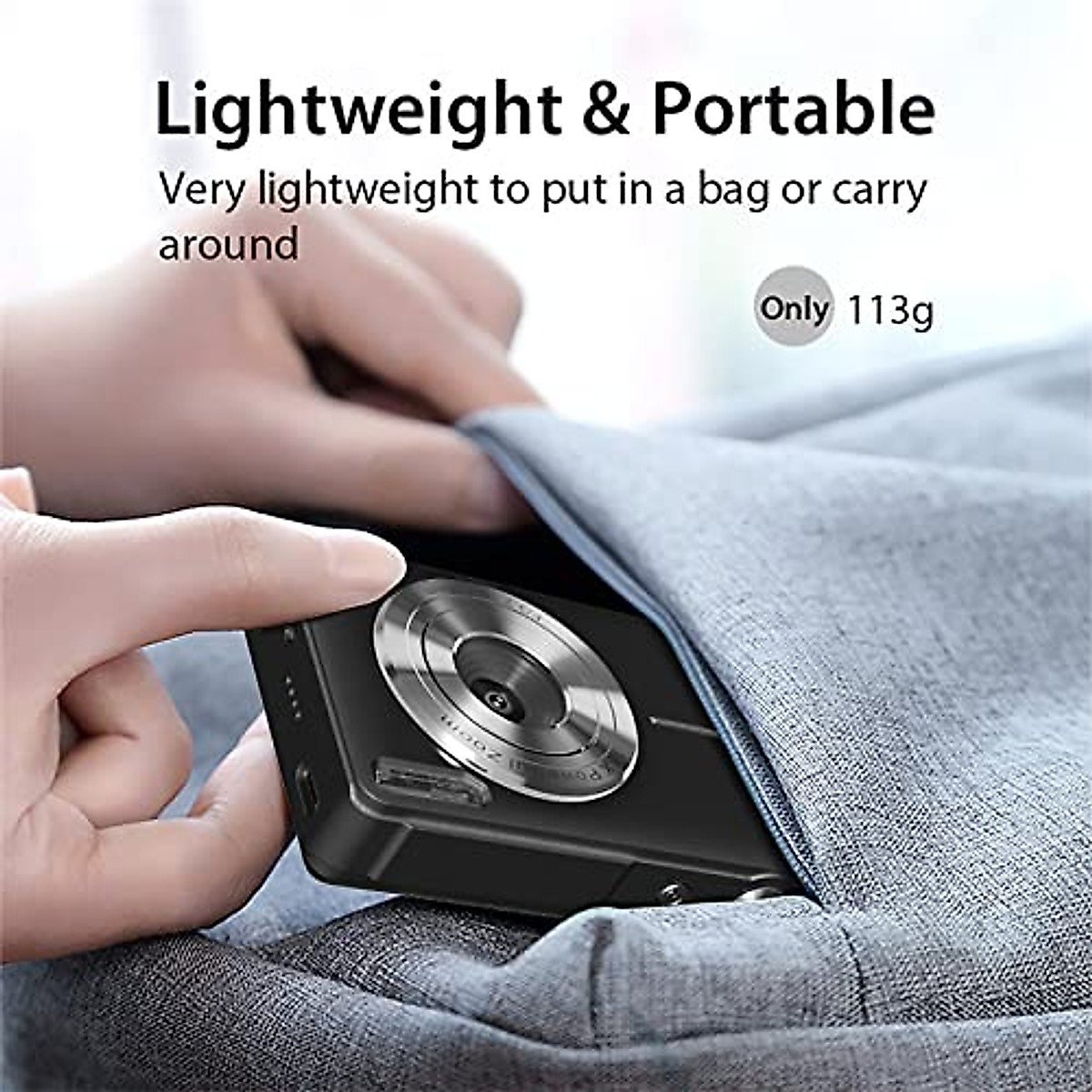 44 Million 1080P HD Digital Camera - 16x Digital Zoom Photo Camera with 2.5 inch LCD, Anti-Shake Proof/Face Distinguish/Continuous Photography/Night Vision