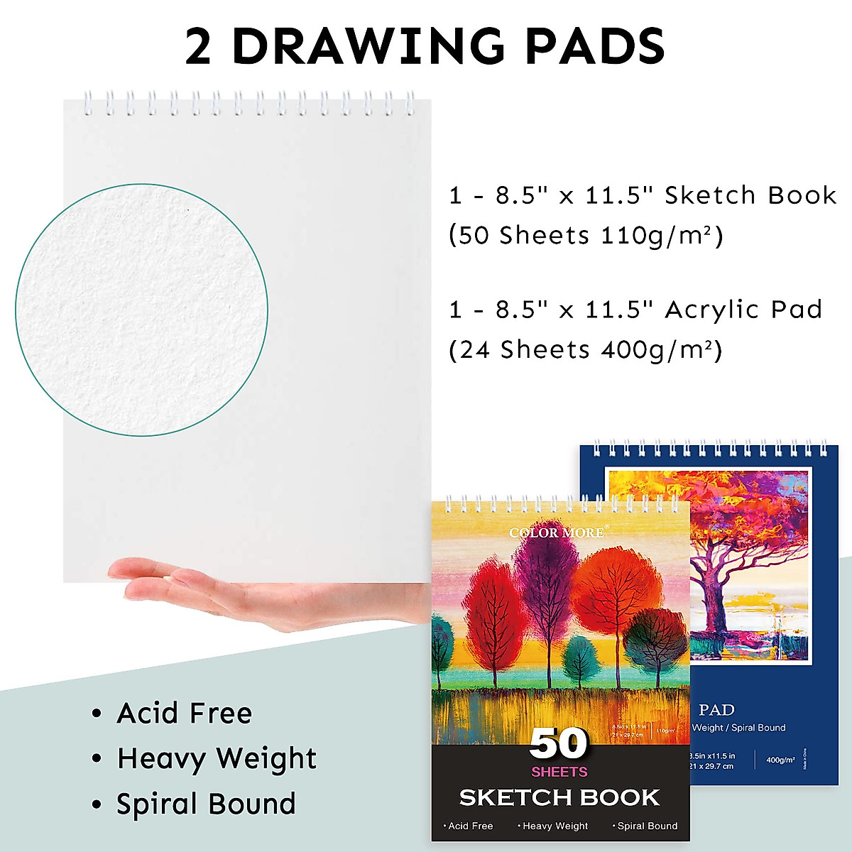 85 Piece Deluxe Wooden Art Supplies, Art Kit with Easel and Acrylic Pad, Art Set for Teens, Adults and Artist Beginners, Creative Gift Box with Wooden Case, Sketching Pencils, Artist Brushes