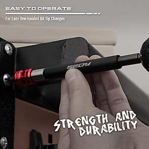 Magnetic Screwdriver Bit Holder Set: 1-Piece 1/4 Inch Hex Shank Quick Release Extension Adapter | Super Straight Durable CR-V Steel | Universal Fit for Impact Driver Bits | 6" Long