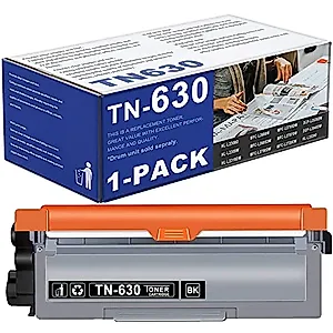 INDIUPRINT 1 Pack TN630 TN-630 Black Toner Cartridge Replacement for Brother HL-L2300D L2305W L2315DW L2320D L2340DW L2360DW L2380DW MFC-L2680W L2685DW L2740DW DCP-L2520DW L2540DW Printer Toner.