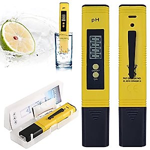 MEKBOK Hydroponics pH Meter Digital PH Test Pen 0.01 high-Precision Thermometer, Measuring Instrument and Thermometer, Suitable for hydroponics, Home Drinking and Aquarium