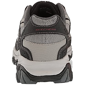Skechers Men's Afterburn Memory-Foam Lace-up Sneaker Oxford, Gray/Black, 8.5 X-Wide