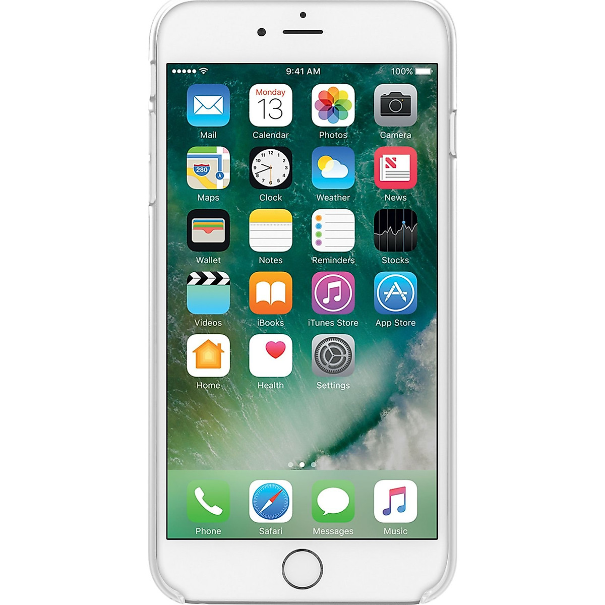 kate spade new york Protective Hardshell Case for iPhone 8 Plus, iPhone 7 Plus, iPhone 6s Plus & iPhone 6 Plus - Hollyhock Floral Clear / Cream with Stones