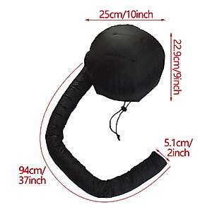 CIZGIM Portable Soft Hair Dryer Cap, Black, Polyester