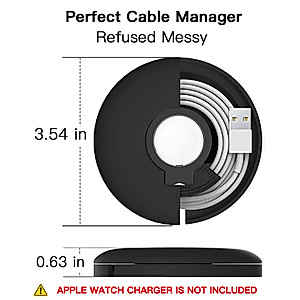 PZOZ Charger Stand for Apple Watch, Portable Charging Station Cable Management Dock Holder Organizer for iWatch Series Ultra 9 8 SE2 7 6 SE 5 4 49mm 45mm 44mm 42mm 41mm 40mm 38mm Accessories (Black)