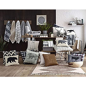 Eddie Bauer - Throw Blanket, Cotton Flannel Home Decor, All Season Reversible Sherpa Bedding (Pine Tartan, Throw)