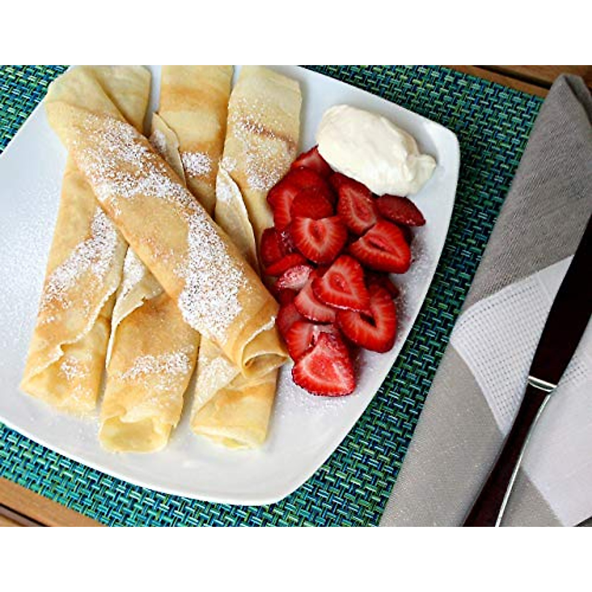 ORIGINAL Crepe Spreader and Spatula Kit - 4 Pcs (7", 5", 3.5" Crepe Tools Set & 14" Crepe Spatula) Crepe Maker, Crepe Spreader Tool, Batter Spreader Crepes, Crepe Wooden Spatula, Crepe Mix, Crepe Pan