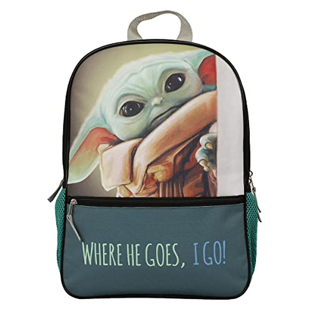 Bioworld The Mandalorian Grogu Mando Double-Sided 16" Youth Backpack