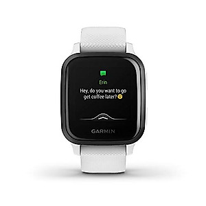 Garmin Venu Sq Music, GPS Smartwatch with Bright Touchscreen Display, Features Music and Up To 6 Days of Battery Life, White and Slate (Renewed)